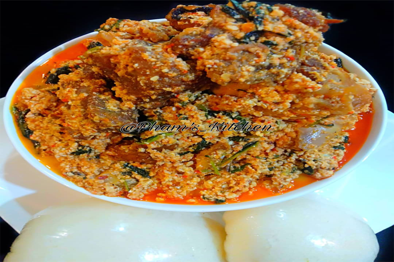 Egusi soup/semolina - African Kitchen Singapore I African Food in Singapore